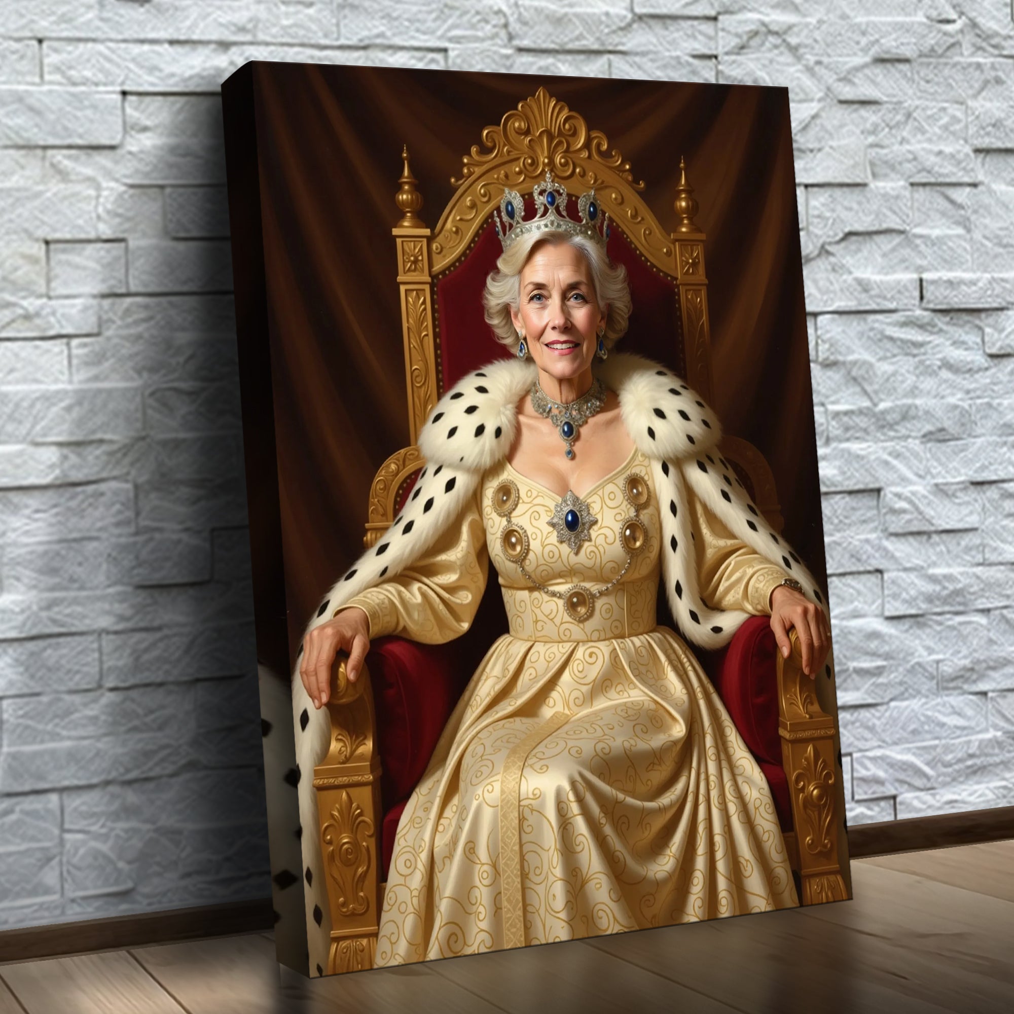 The Majestic Queen on Golden Throne | WonderMe